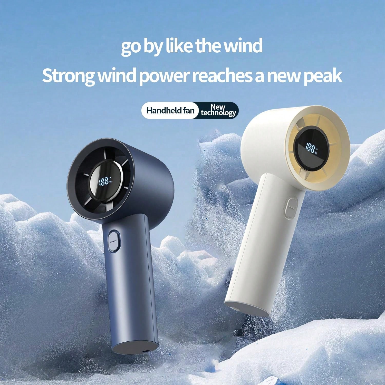 High-Speed Cooling Fan 100 Speeds Adjustable Portable Turbo Violent ...