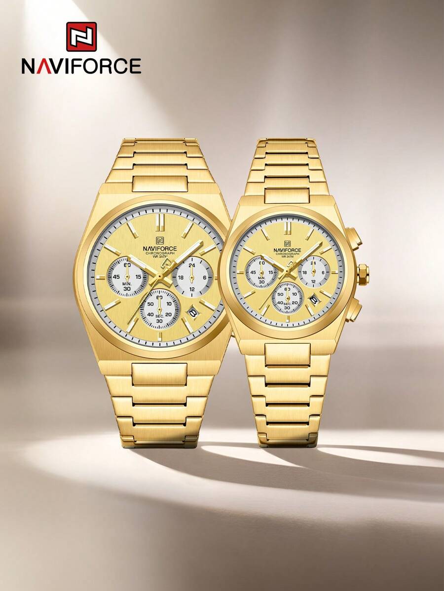 NAVIFORCE His And Hers Watch Classic Stylish Timeless Lover's Gift ...