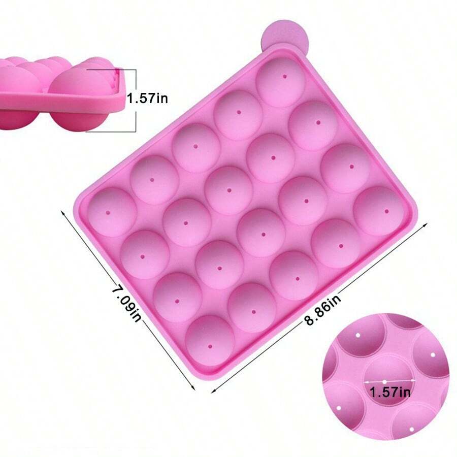 Molde de Silicone com 20 Furos para Pirulitos e Sobremesas, com 20 ...
