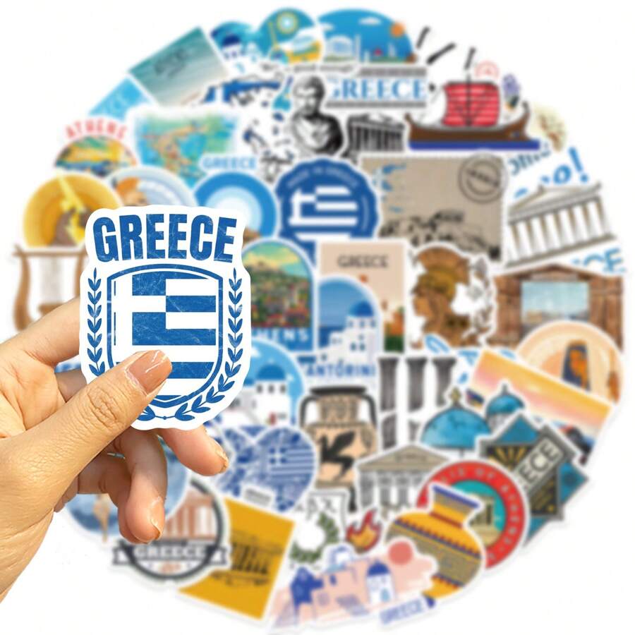 50 Pcs Greece Graffiti Stickers Pack | Vinyl Aesthetics Stickers ...