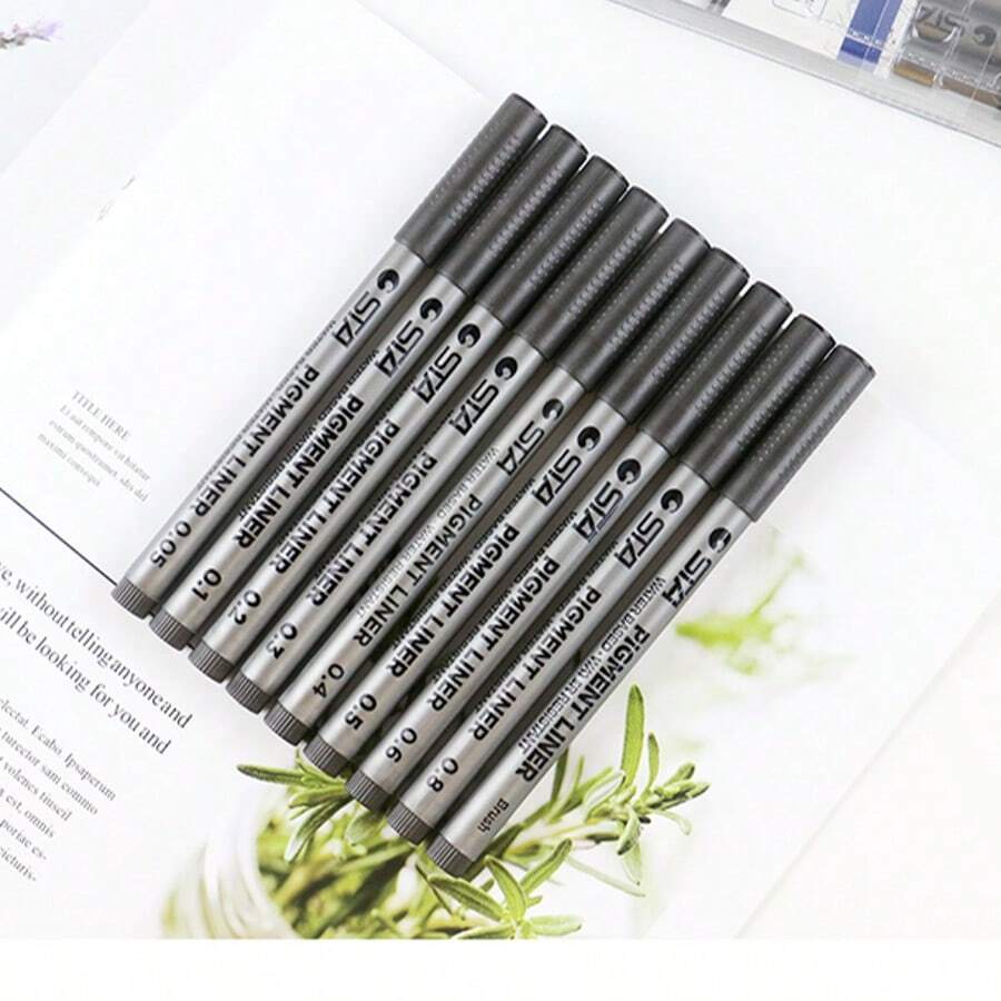 9 pièces Ensemble de stylos design Anime - Pointe fine et douce ...