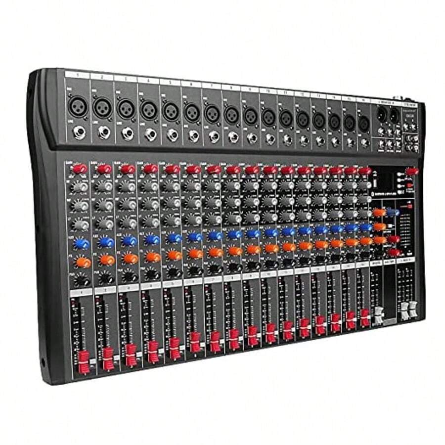 DEPUSHENG Consola mezcladora de audio Depusheng DX16 de 16 canales, consola mezcladora de sonido ...