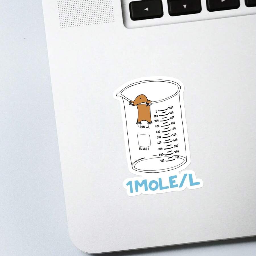 1/2/5pcs Chemistry 1 Mole Per Litre For Mole Or Avogadro's Day Vinyl ...