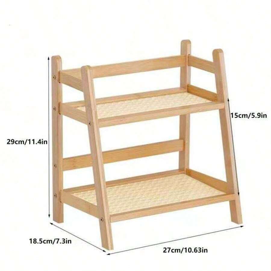 Handmade Wooden Folding Multi-Purpose Organizer Rack, Including Desk ...