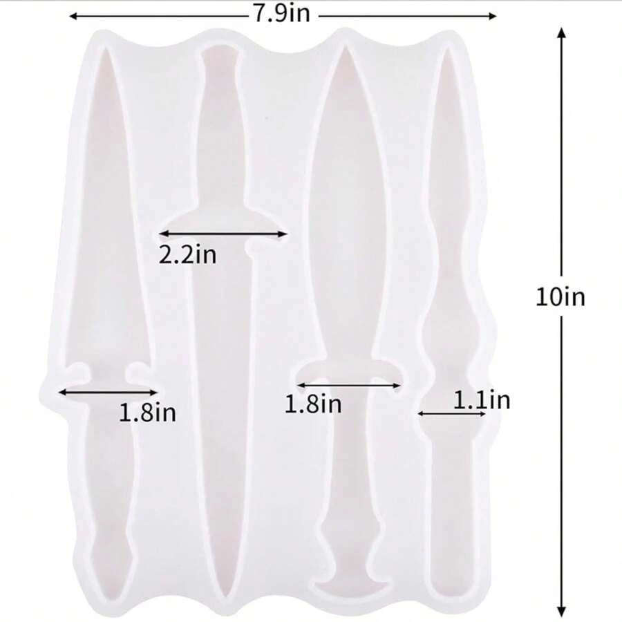 Resin Sword Silicone Molds With 4 Different Shapes, Casting Epoxy Resin ...