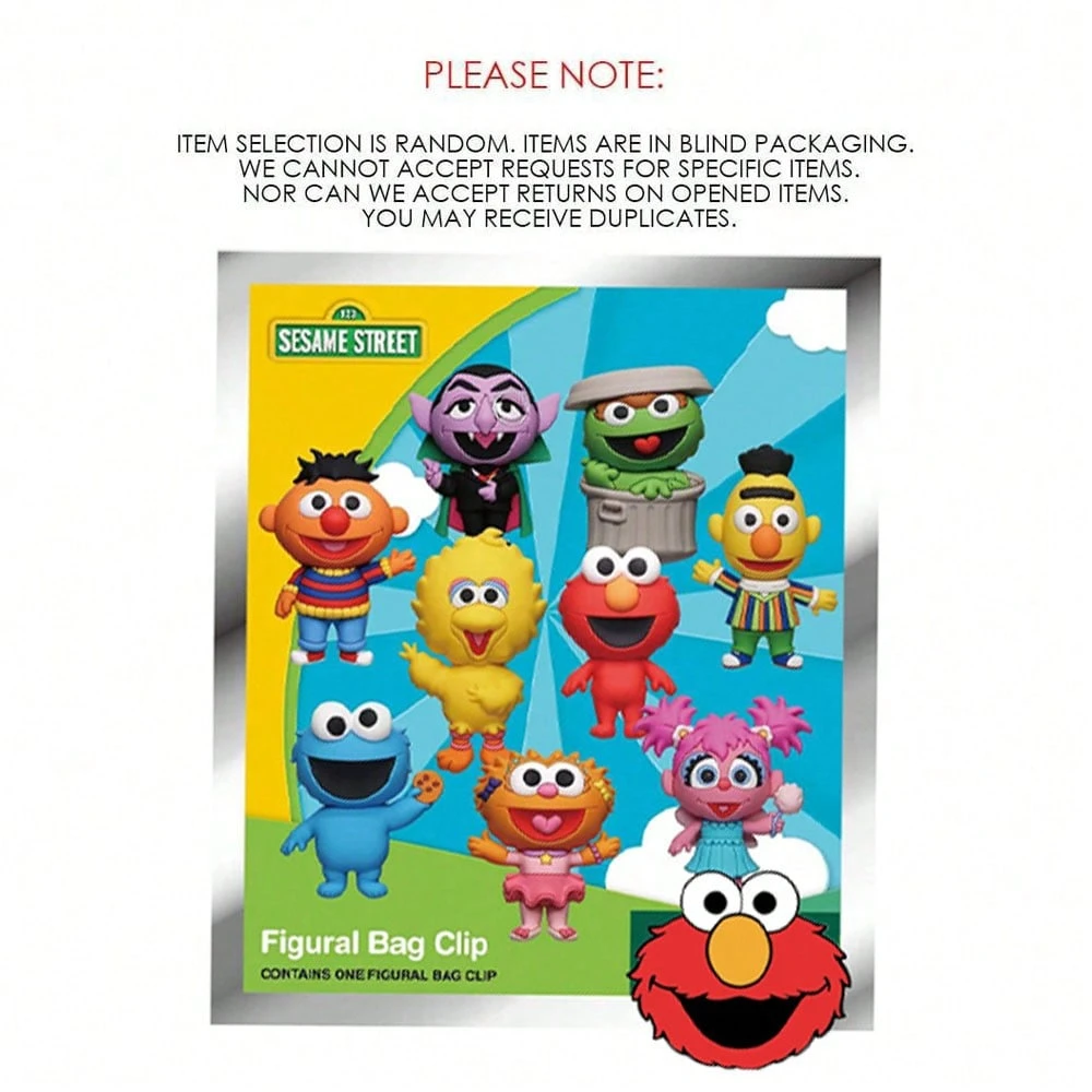 Sesame Street 1 pieza Llavero misterioso con personaje de anime 3D con ...