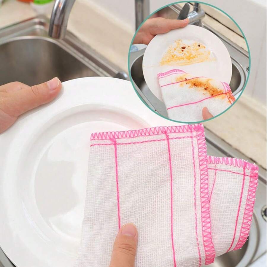 Thick Cleaning Cloth, Kitchen Dish Rag, Non-Stick Oil Absorption ...