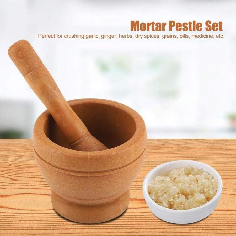 1PC Resin Pestle & Mortar Set Garlic Herb Spice Mixing Grinder Crusher ...