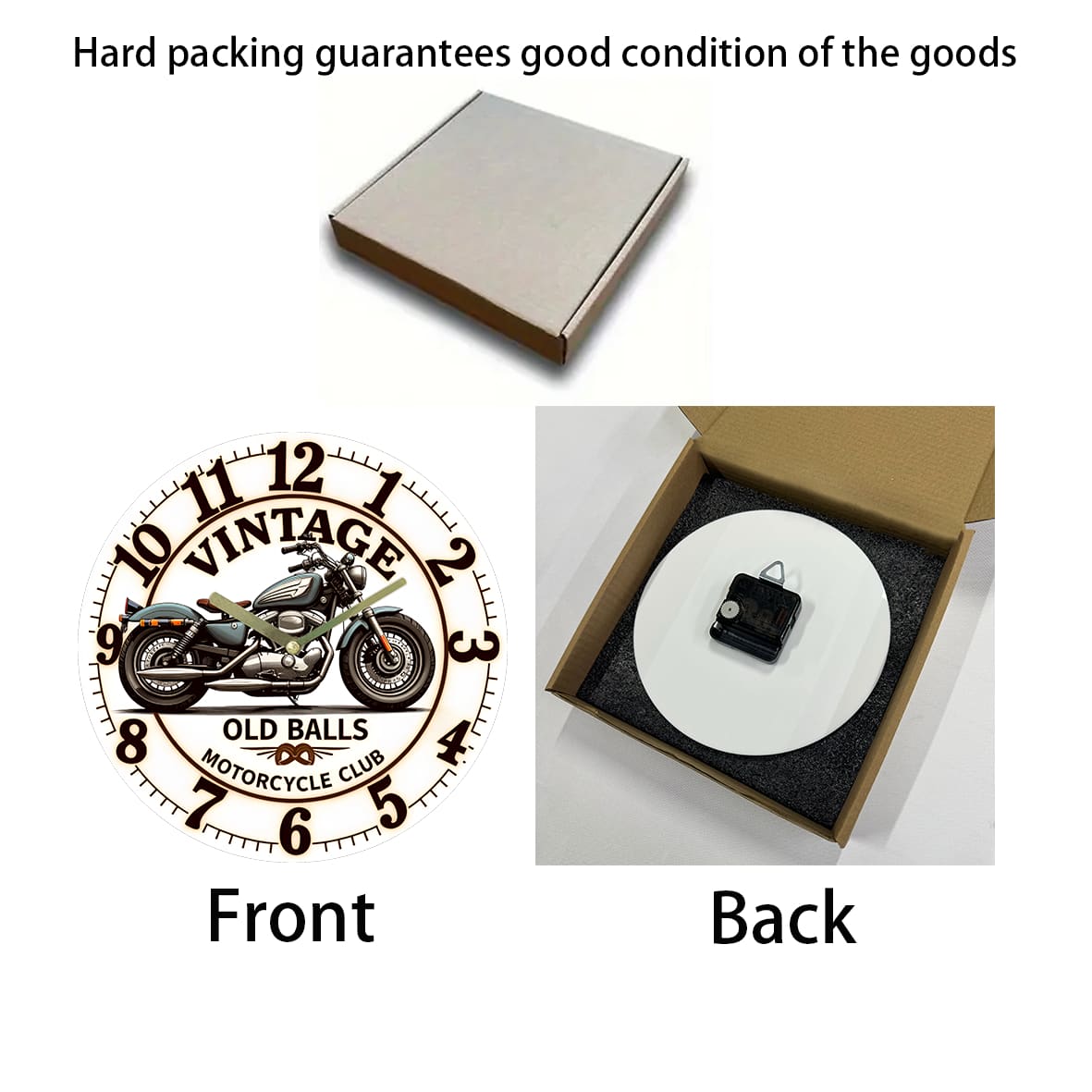 1PC Vintage Motorcycle Wall Clock With Old Balls Design - Ideal For ...