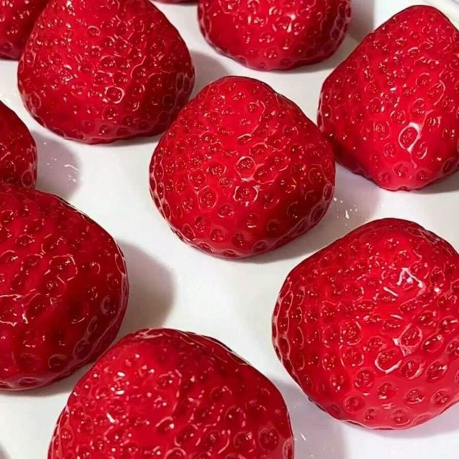 Shiny Strawberry Squishies, Handmade DIY Stress Relief Toys With ...