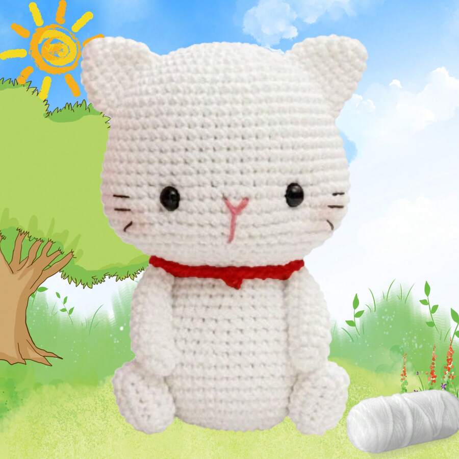 DIY Cat Crochet Kit For Beginners, Amigurumi Stuffed Animals - Gift ...