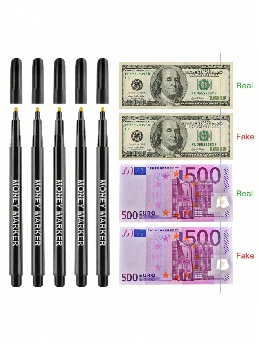 Currency Verification Counterfeit Currency Detection Pen 5 Portable Mini Money Detection Pen