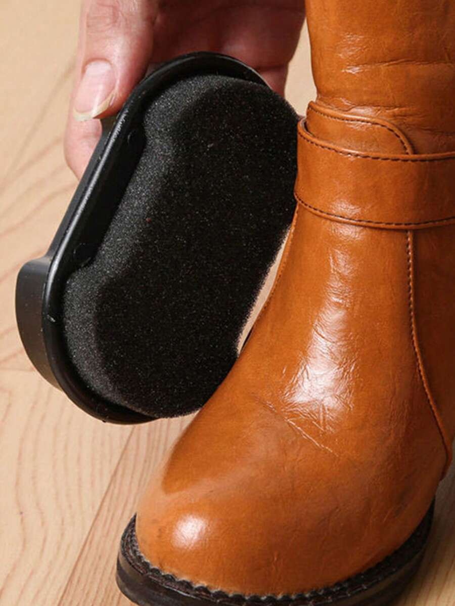 New Dual-Sided Sponge Shoe Shine Brush, Colorless Universal Shoe Polish ...