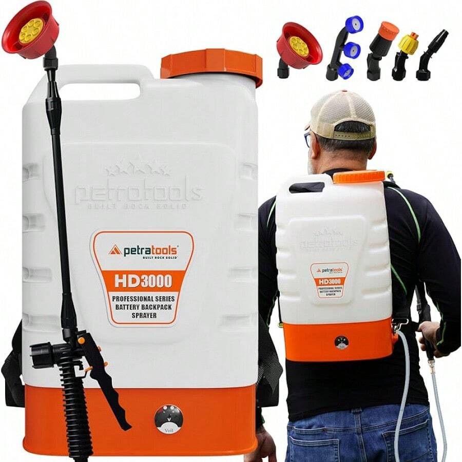 THE 3 Gallon Backpack Sprayer - HD3000 Battery Powered Sprayer - Heavy ...