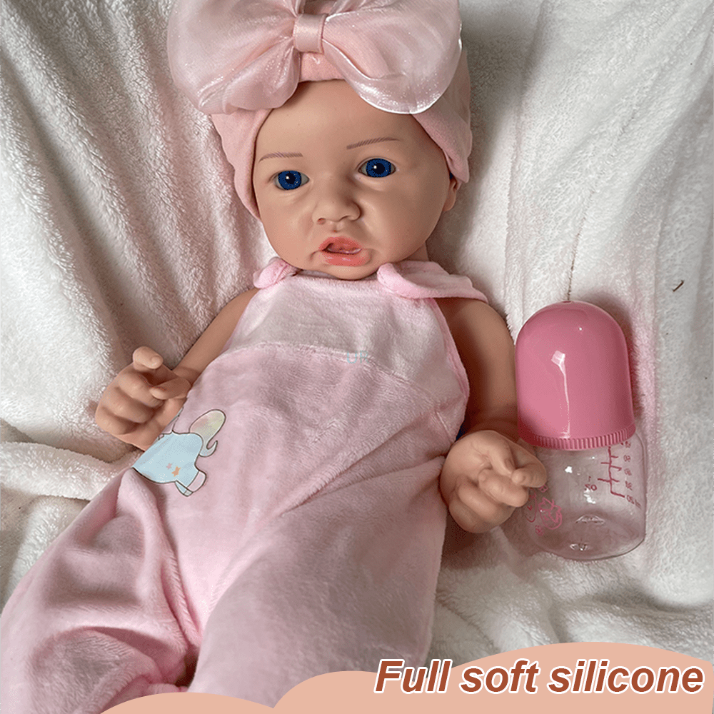 1 Pc 16 Inch Silicone Newborn Doll Handmade Painted Reborn Girl Baby ... 1 Pc 16 Inch Silicone Newborn Doll Handmade Painted Reborn Girl Baby ...