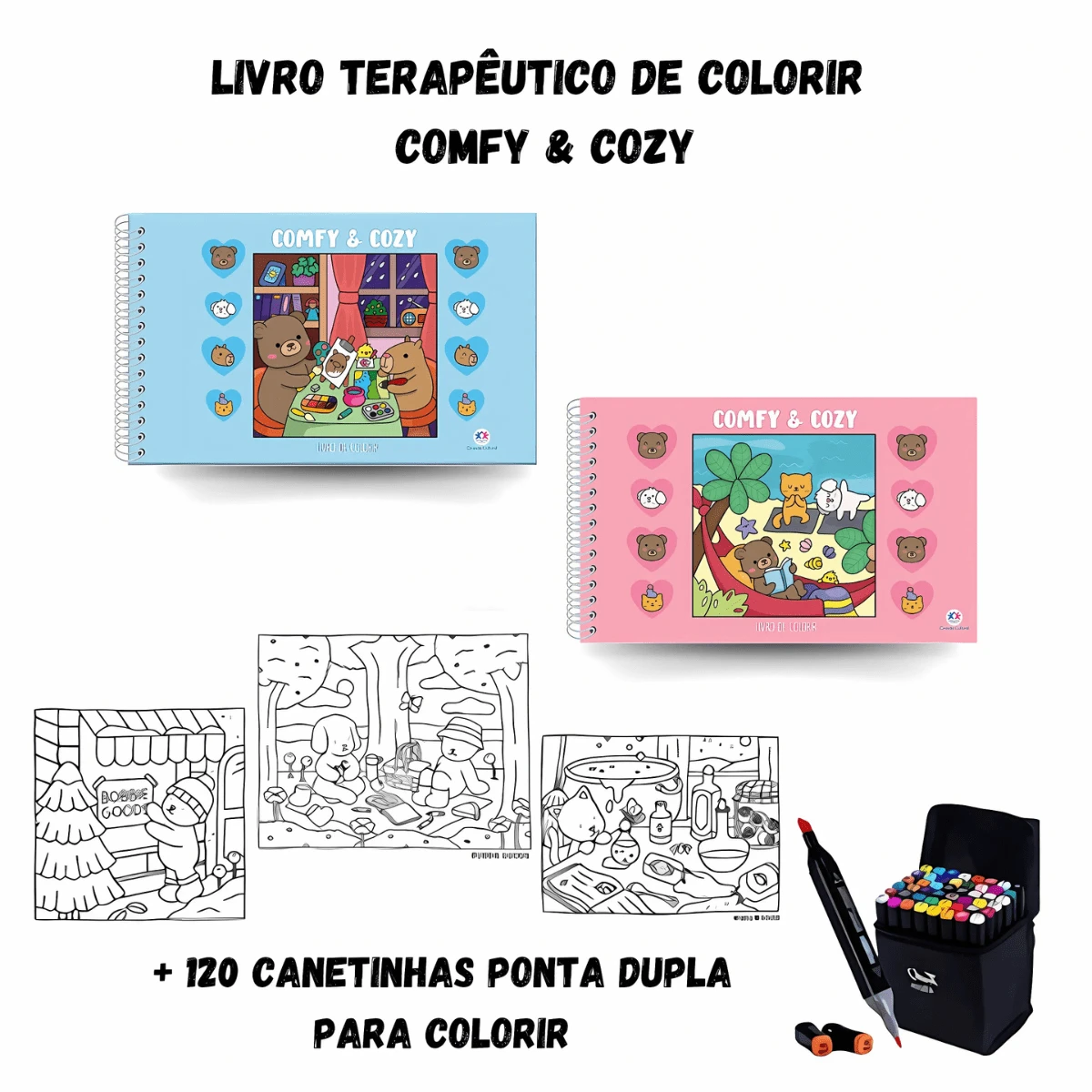 Kit 02 Bobbie Goods Coloring Books Holographic Hard Cover + 120 ...