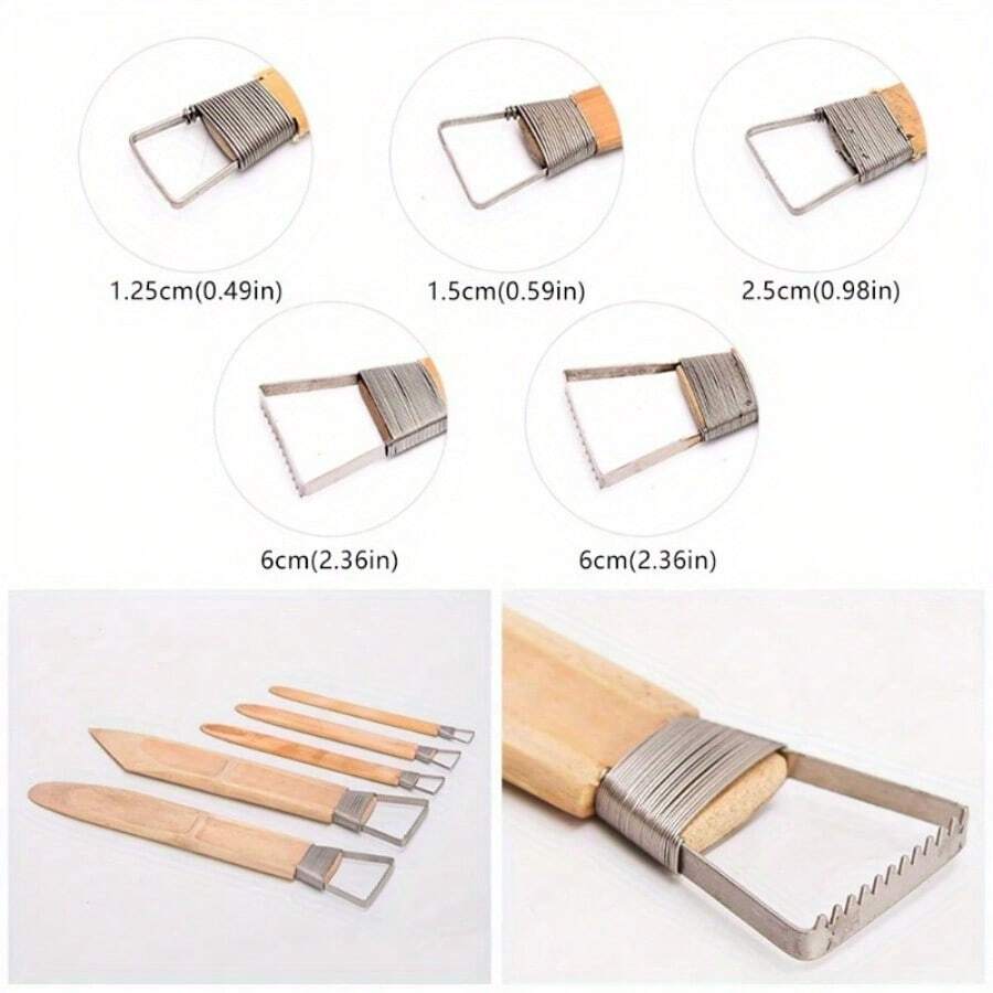 Premium Pottery & Ceramic Sculpting Tool - Wide Sawtooth Clay Scraper ...