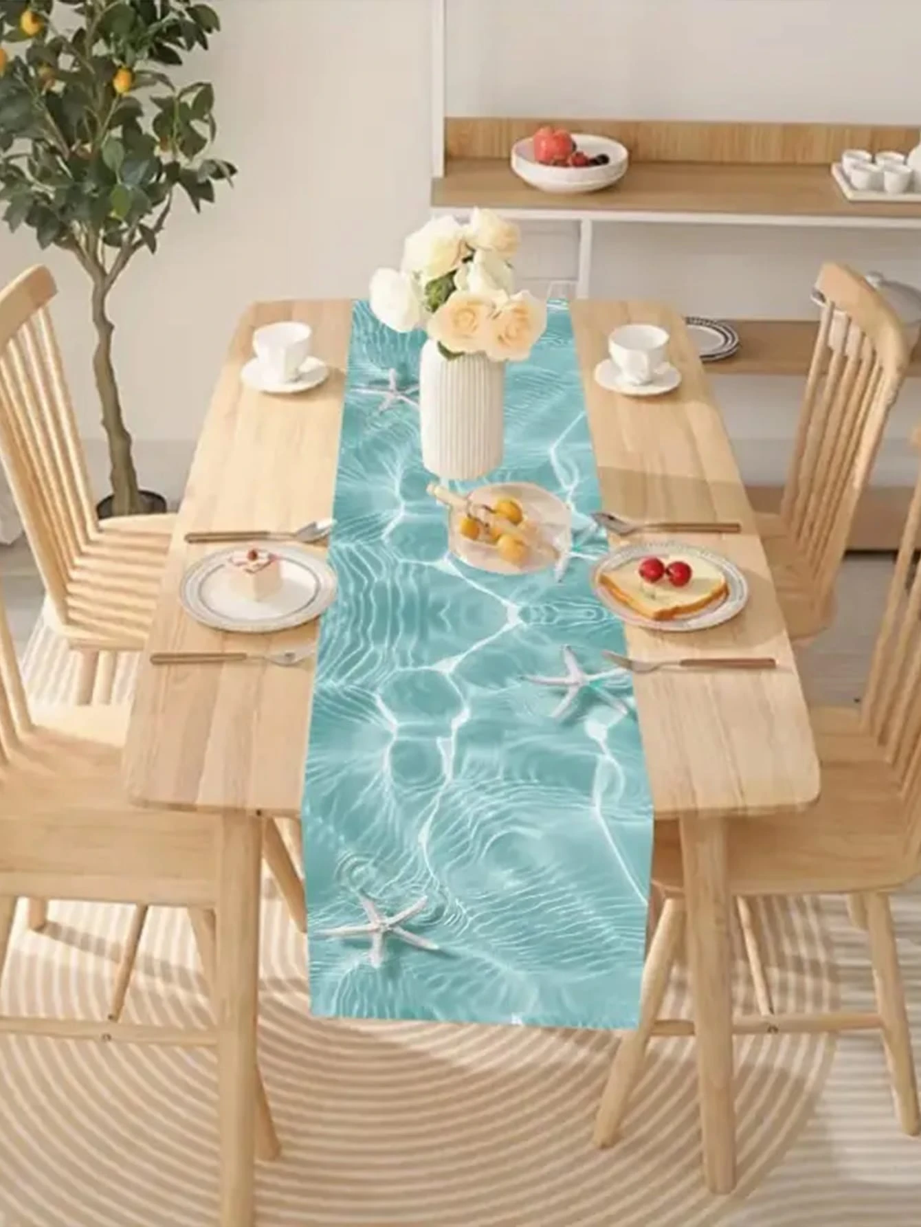 1 Pc Marine Star Tablecloth With Underwater Ocean Theme For Family ...