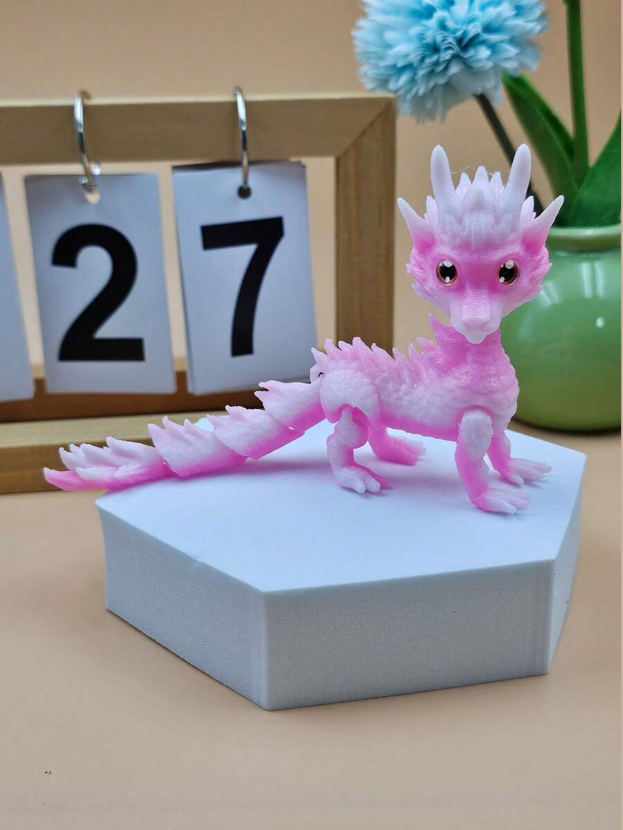 3D Printed Articulated Colorful 4-Legged Dragon, Fidget Active Qilin ...