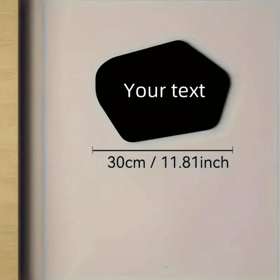 Customizable 2D Irregular Room Number Sign, Personalized Alphanumeric ...
