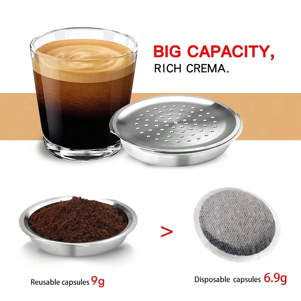 iCafilas Reusable Coffee Capsule For Senseo System Machine Refillable ...