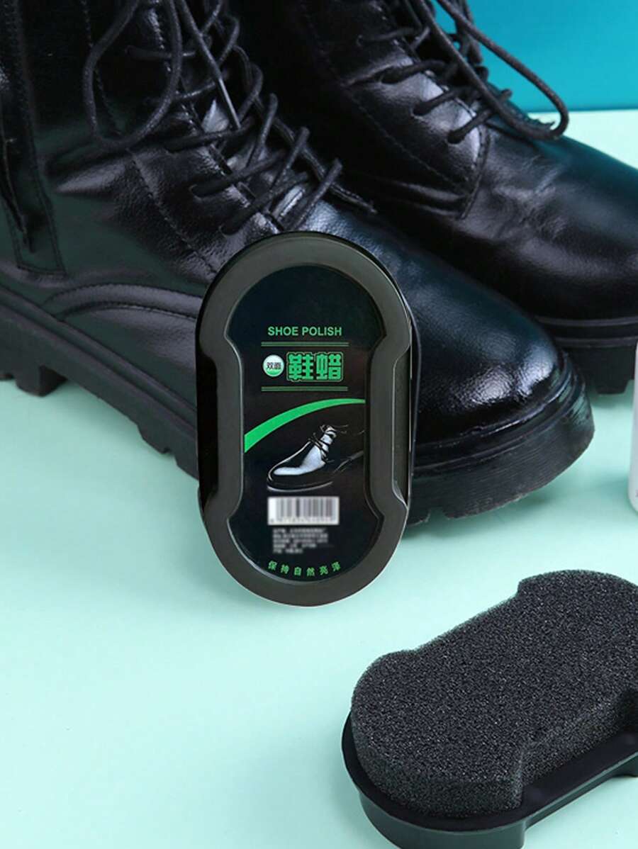 New Dual-Sided Sponge Shoe Shine Brush, Colorless Universal Shoe Polish ...