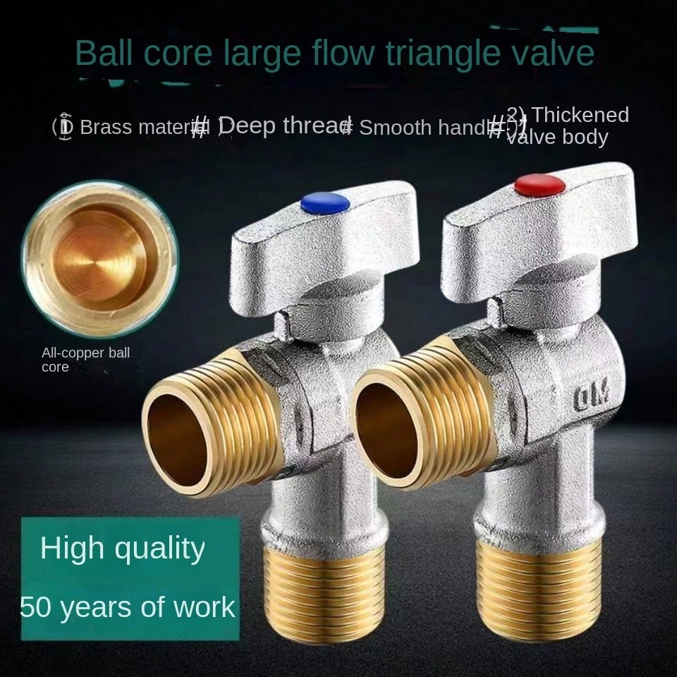 Large Flow All-Copper Triangular Valve Ball-Shaped Universal Switch ...
