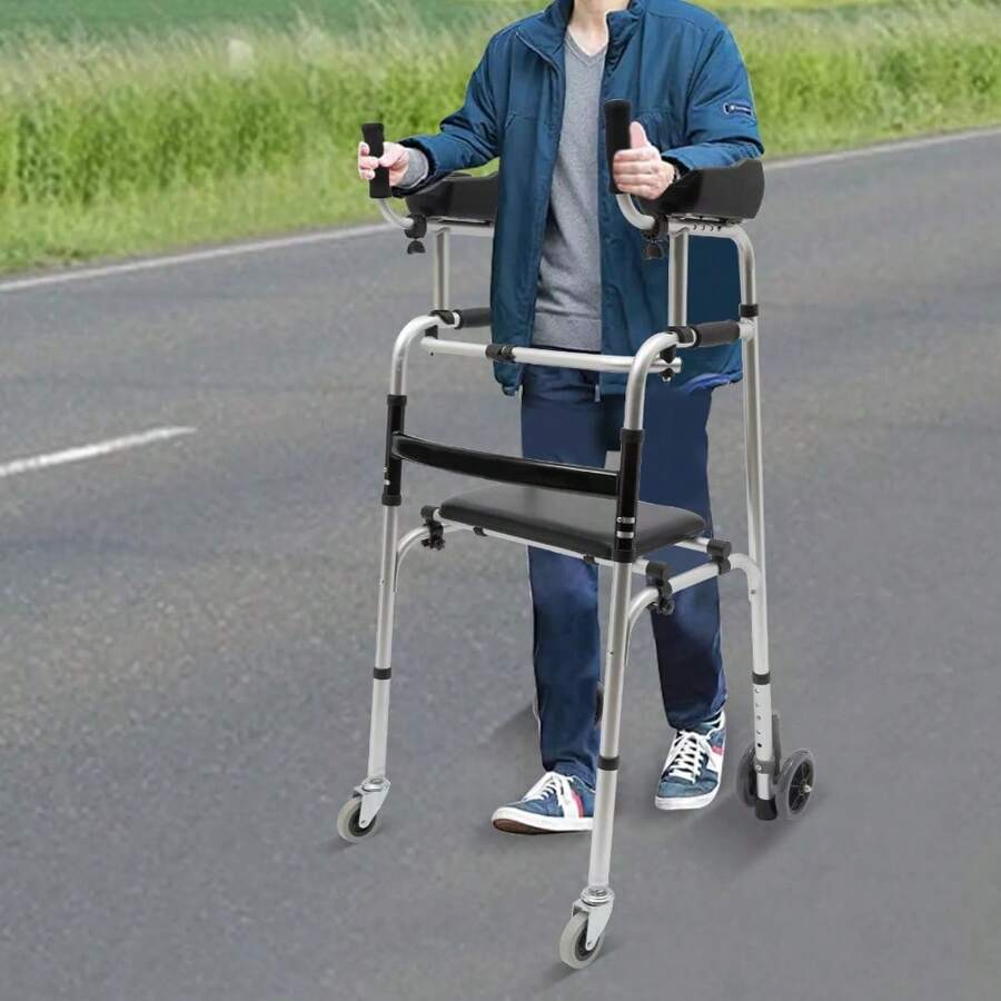 OUKANING Upright Mobility Walker Upwalker Lightweight Rollator Walker 4 ...