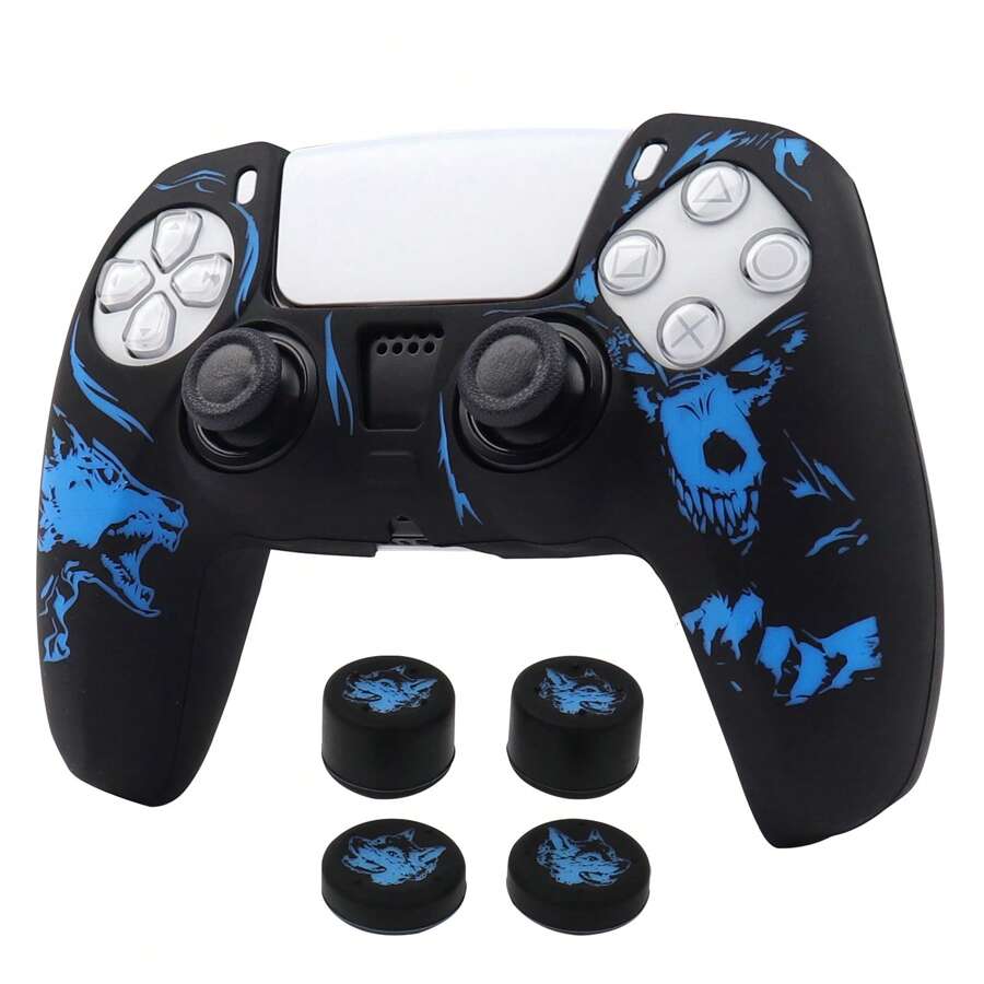 RALAN RALAN Wolf Design Controller Skin With 4 Thumb Grips Compatible ...