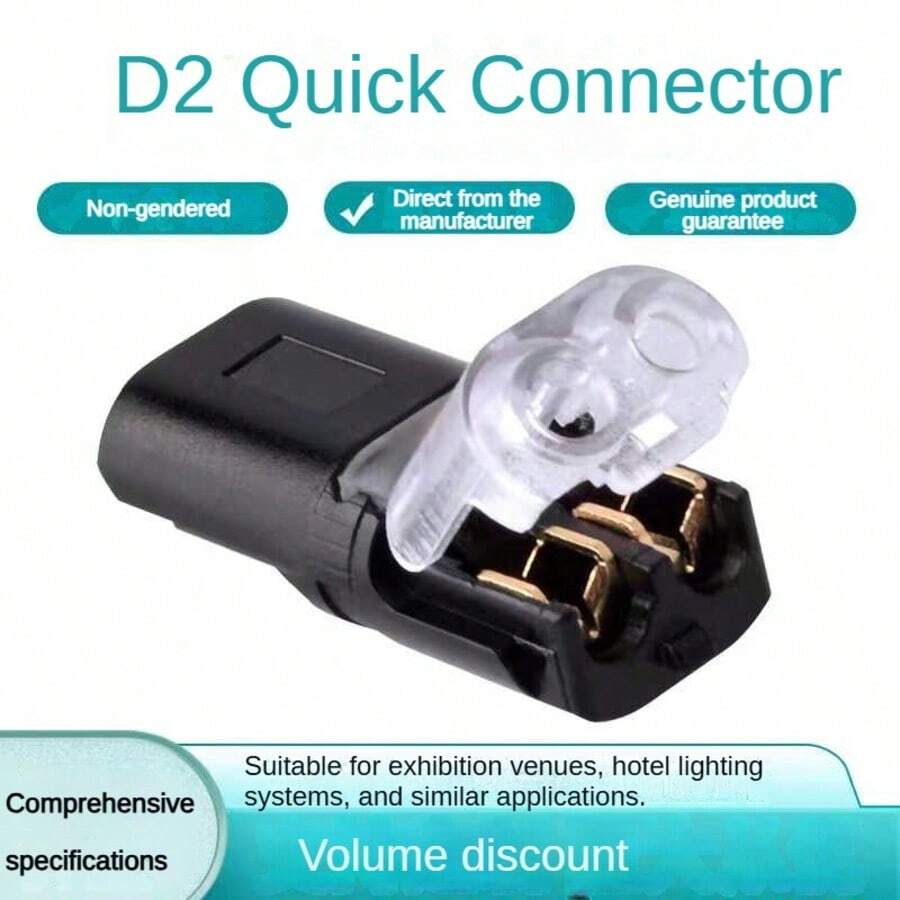 Terminales de conexión rápida enchufables D2, conectores de cable sin ...