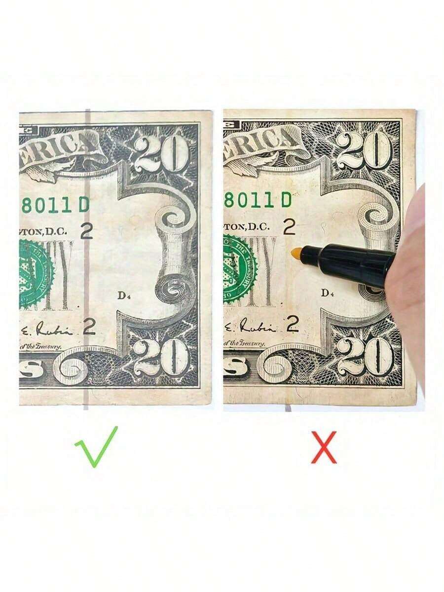 Currency Verification, Counterfeit Currency Detection Pen, 5 Portable ...