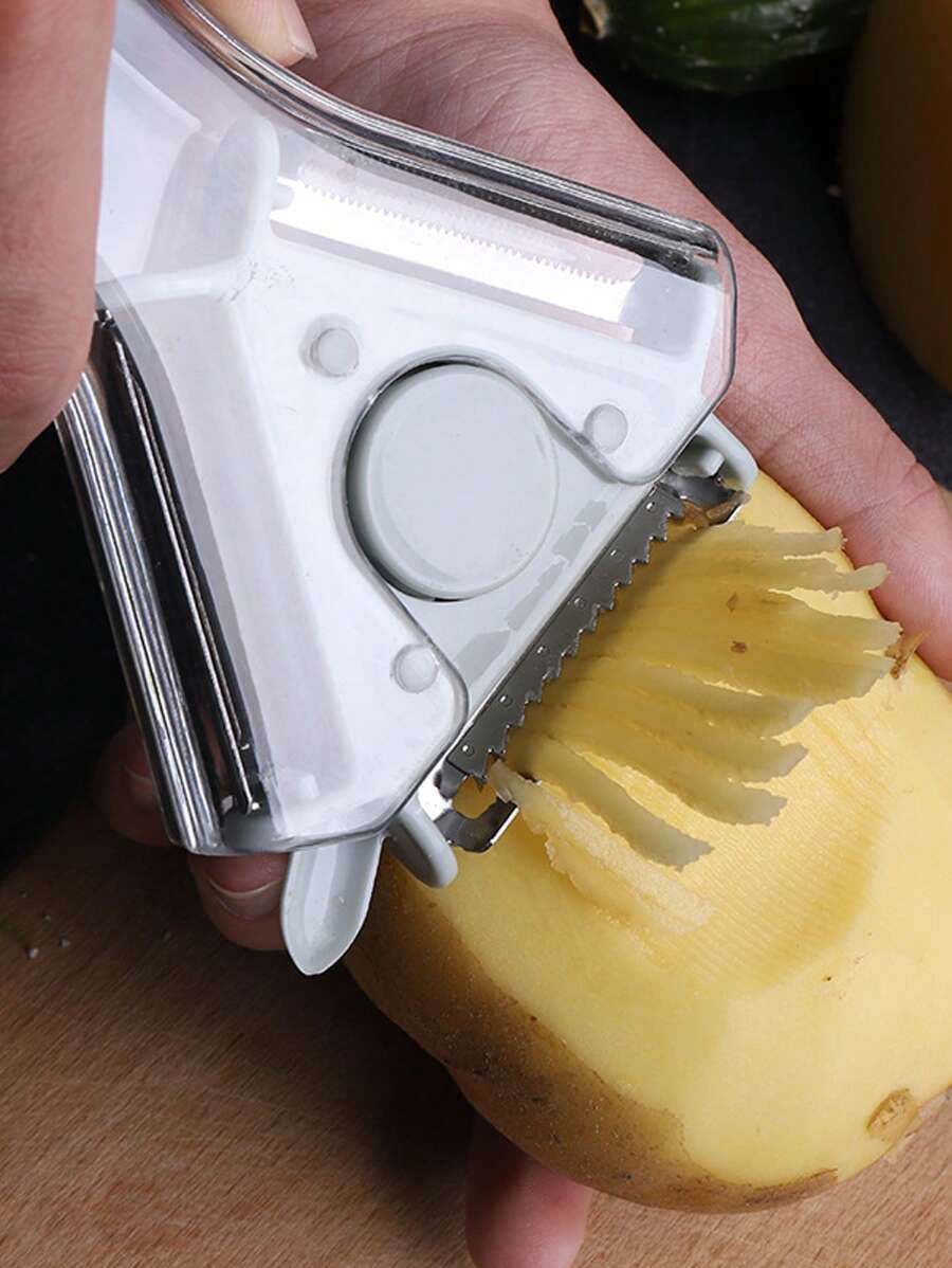 Practical 3-In-1 Kitchen Rotary Fruit And Vegetable Peeler, Cutter, And ...