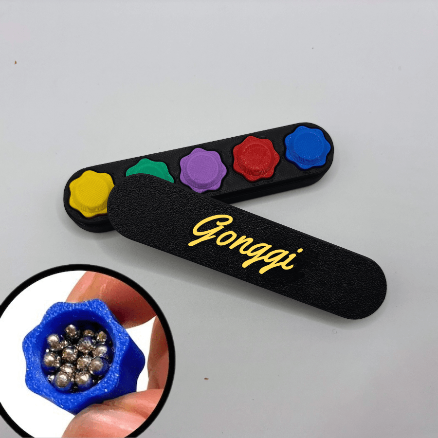 Traditional Korean Gonggi Game Set - 5 Colored Gonggi Stones, Steel ...