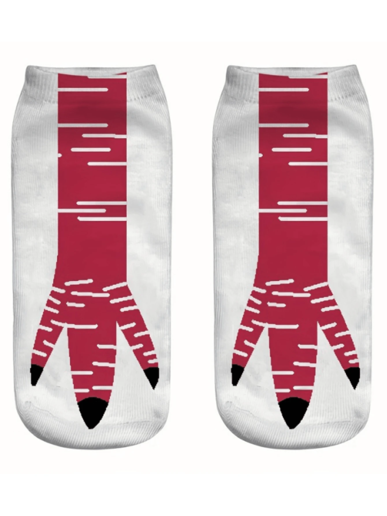 3D Digital Print Chicken Claw Socks Animalistic Paw Shaped Short Socks ...