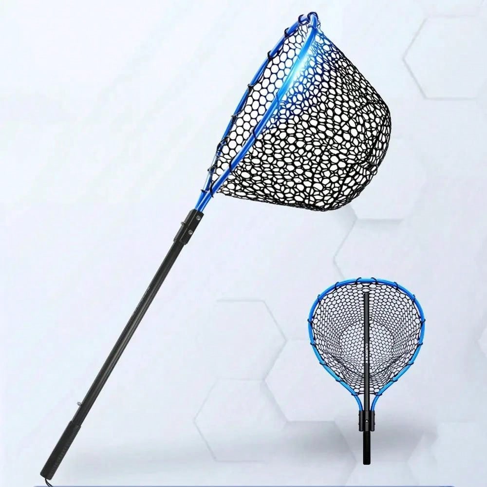 Red de mano para pescar plegable y portátil, ultraligera y grande, con ...