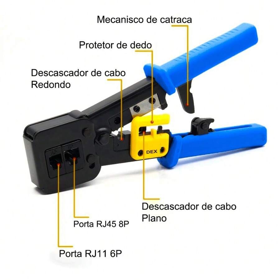 Alicate Multifunção para Cabos de Rede: Ideal para Crimpar e Cortar ...