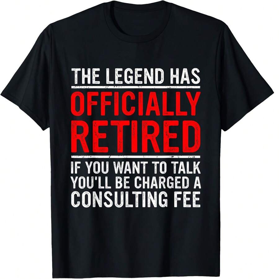 The Legend Has Officially Retired Father Funny Retirement T-Shirt ...