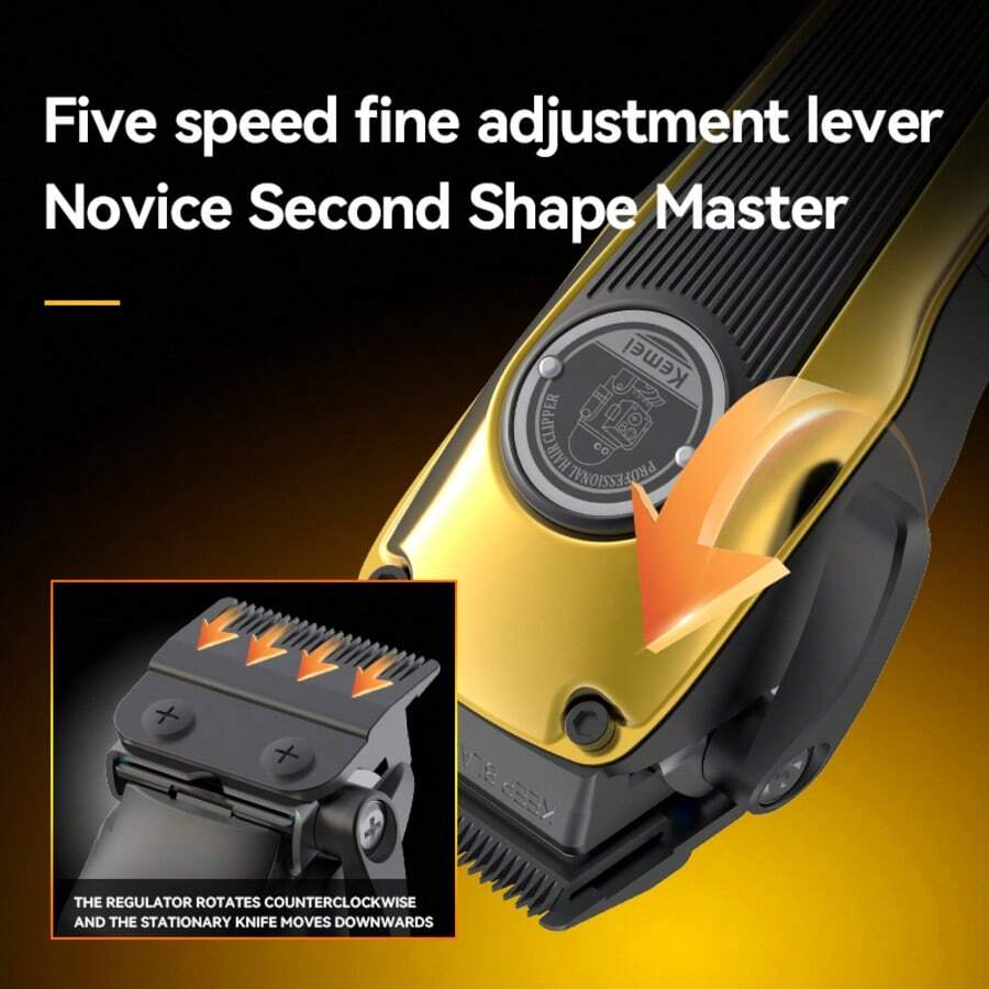 Kemei Professional Cordless Electric Rechargeable Metal Electric Barber ...