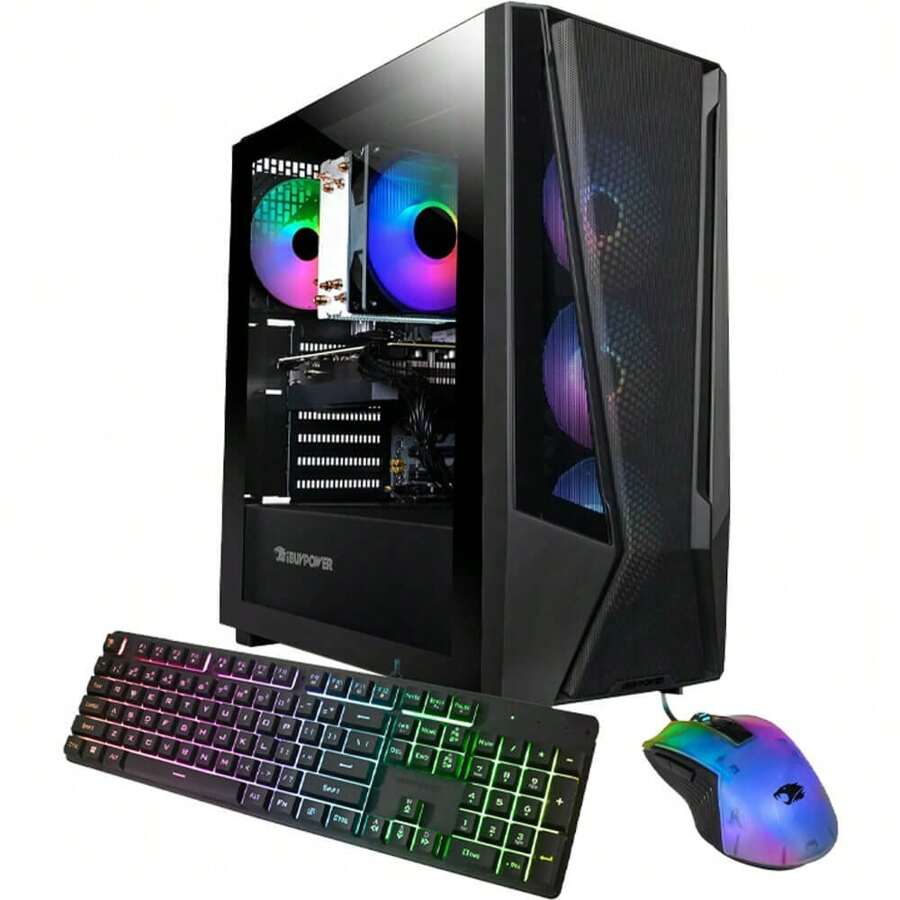 IBuyPower TMA7N4602 Trace 7 Mesh Gaming Desktop - AMD Ryzen 7 8700F ...