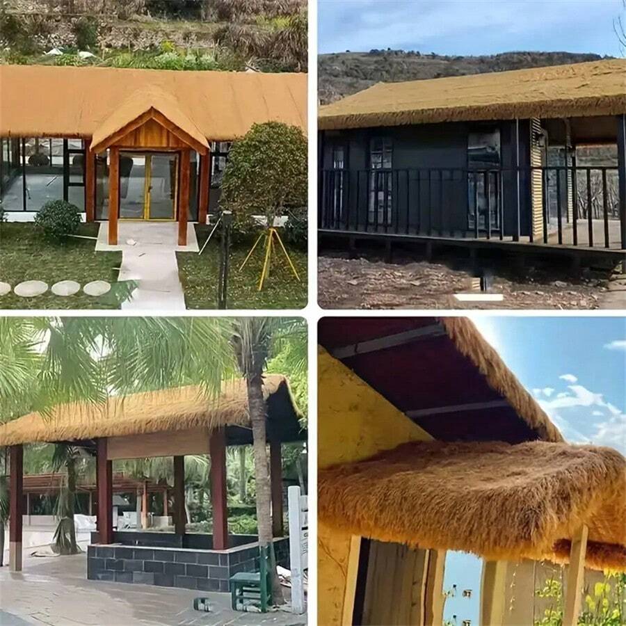 Synthetic Thatched Roof Roll Material, Plastic Composite Grass, For Use ...