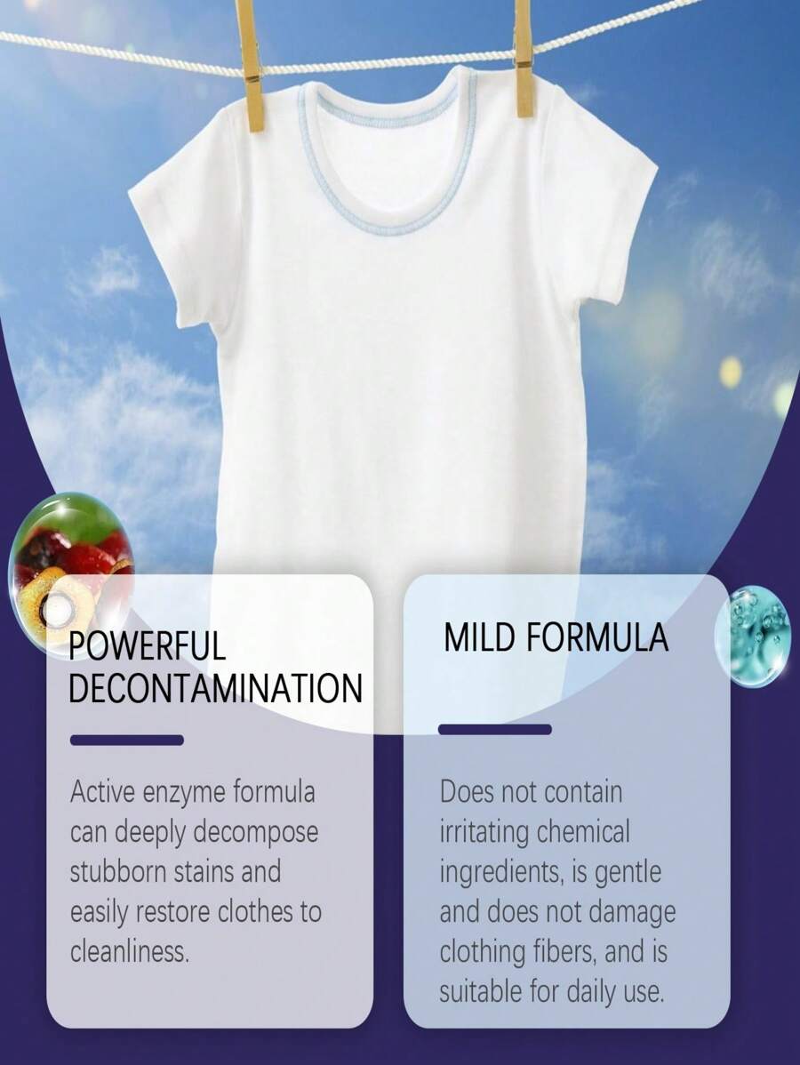 Active Enzyme Detergent - Stain Remover For Clothes, Removes Yellowing ...