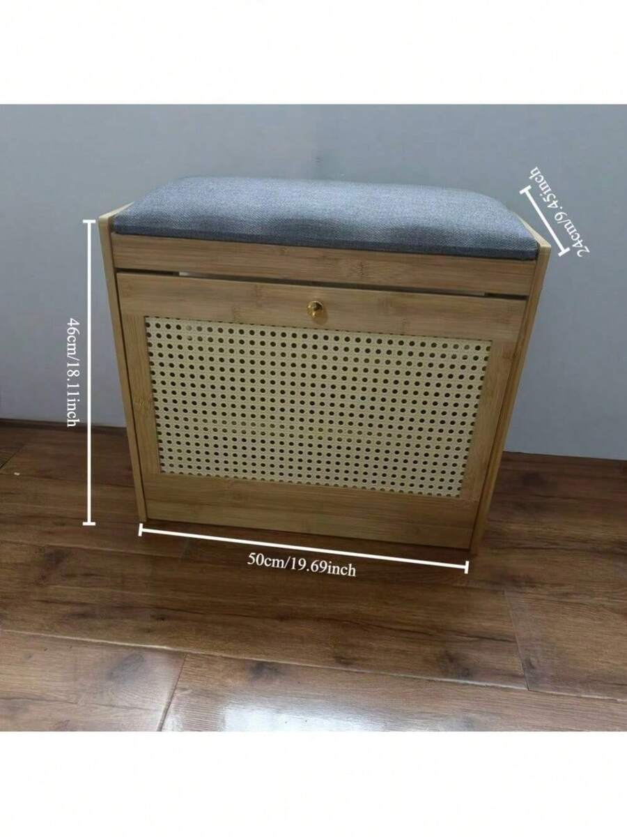 Bamboo Shoes Rack With Integrated Seat-Multi-Layer Entrance Storage ...