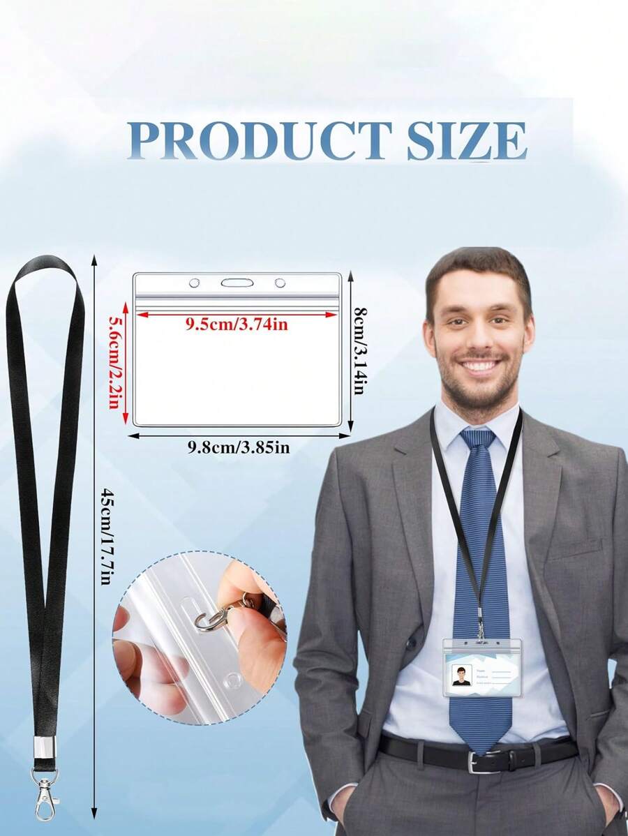 1/10/12 Pcs School Office Team Staff Use Name Tag Hanging Ropes With ID ...