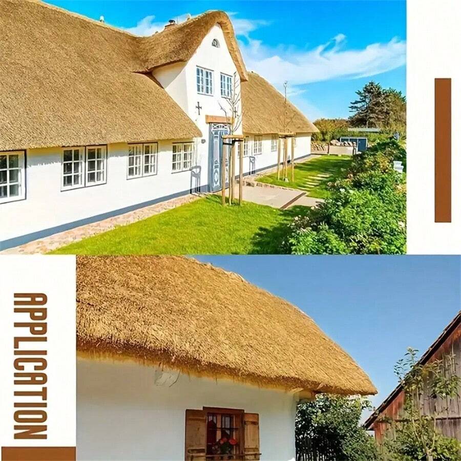 Synthetic Thatched Roof Roll Material, Plastic Composite Grass, For Use ...