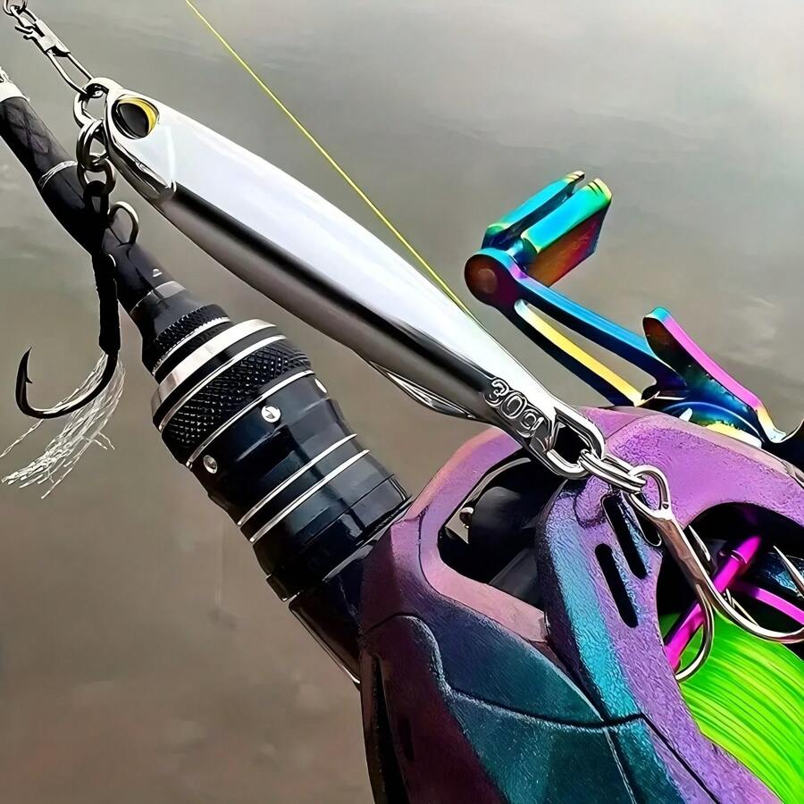 Metal Jig Fishing Lure Trolling Hard Bait Bass Fishing Bait Tackle Trout Jigging Lure Jigs ...