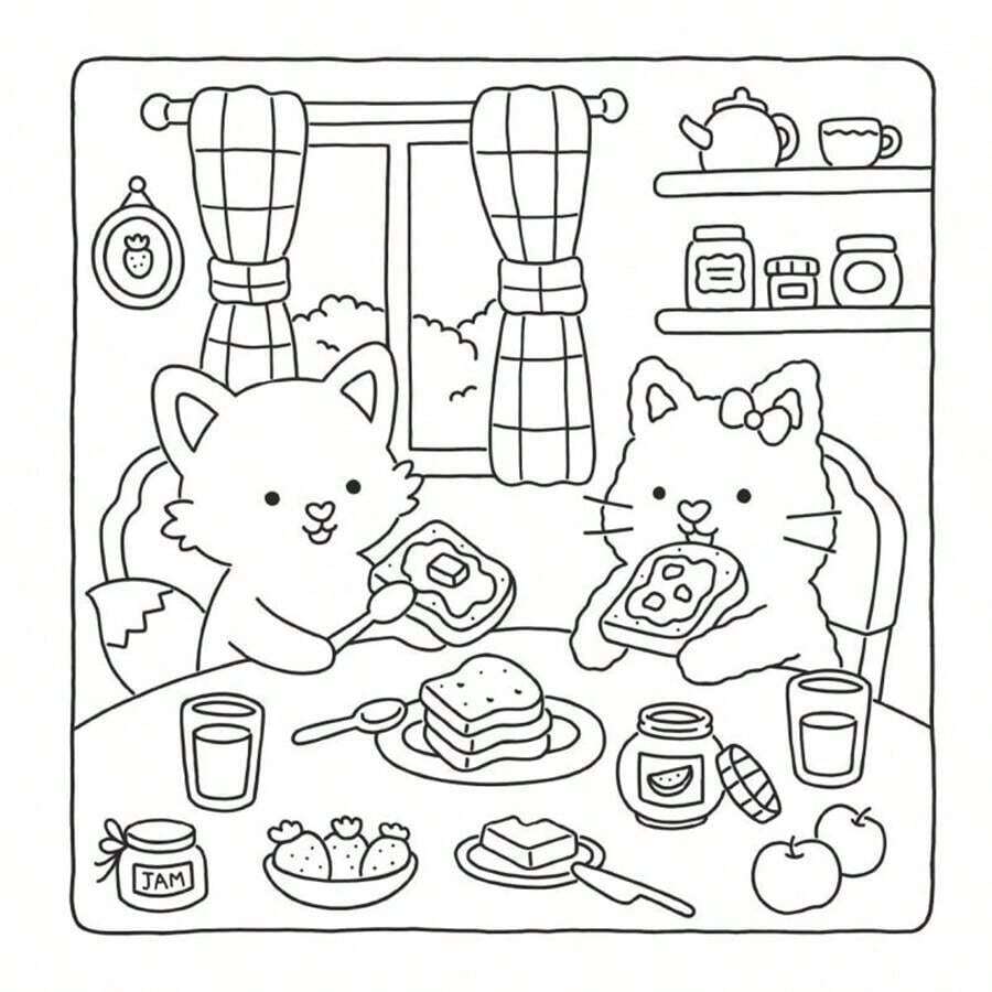 Fuzzy Hygge: Cute And Cozy Coloring Book For Adults & Teens Featuring ...