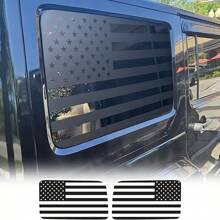 2pcs Set American Flag Window Decals, Fit For Rear Side Glass American ...