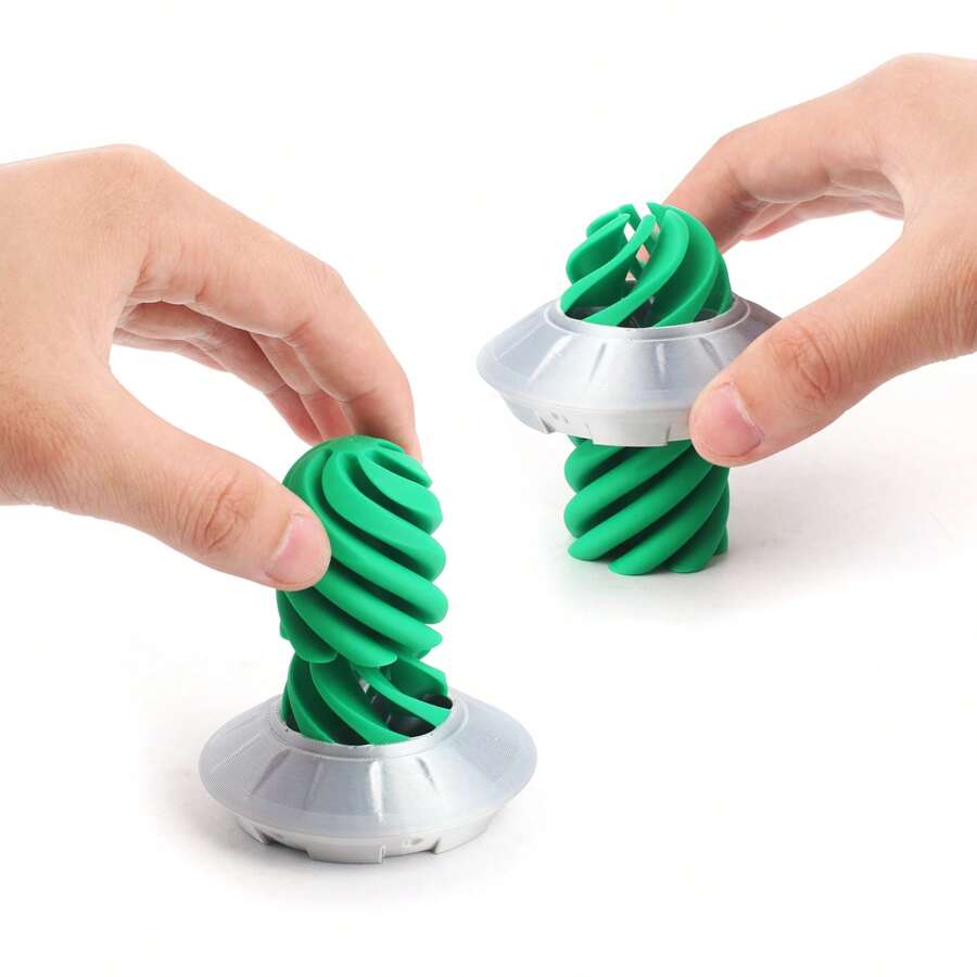 3D Printed Alien Spaceship Vortex Toy Spiral Cone, Two Different ...