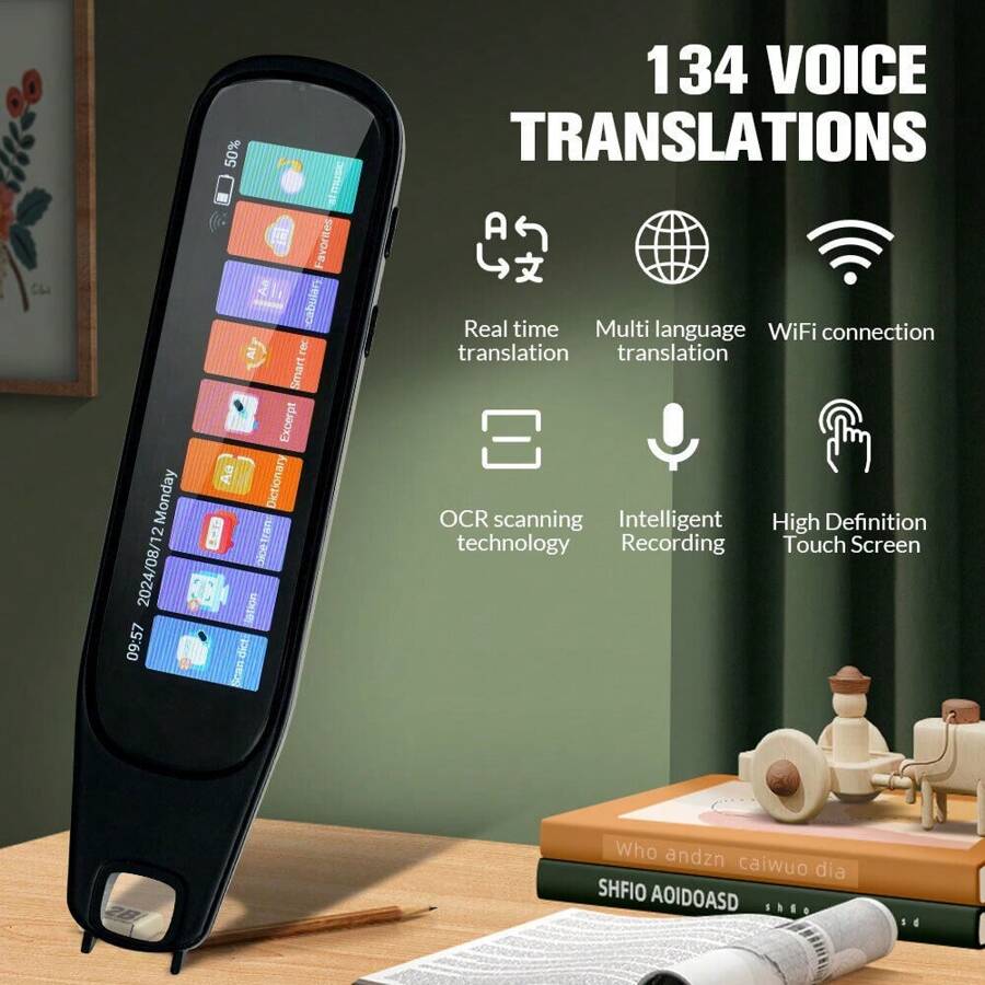 134 Languages Translator Device Portable HD Touchscreen Scan Voice ...