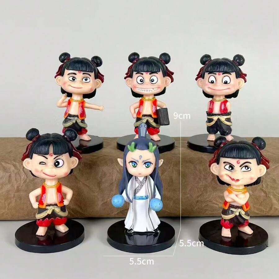 1Nezha's Devil Child's Handicraft Nezha Ao Bing Ornament | SHEIN USA